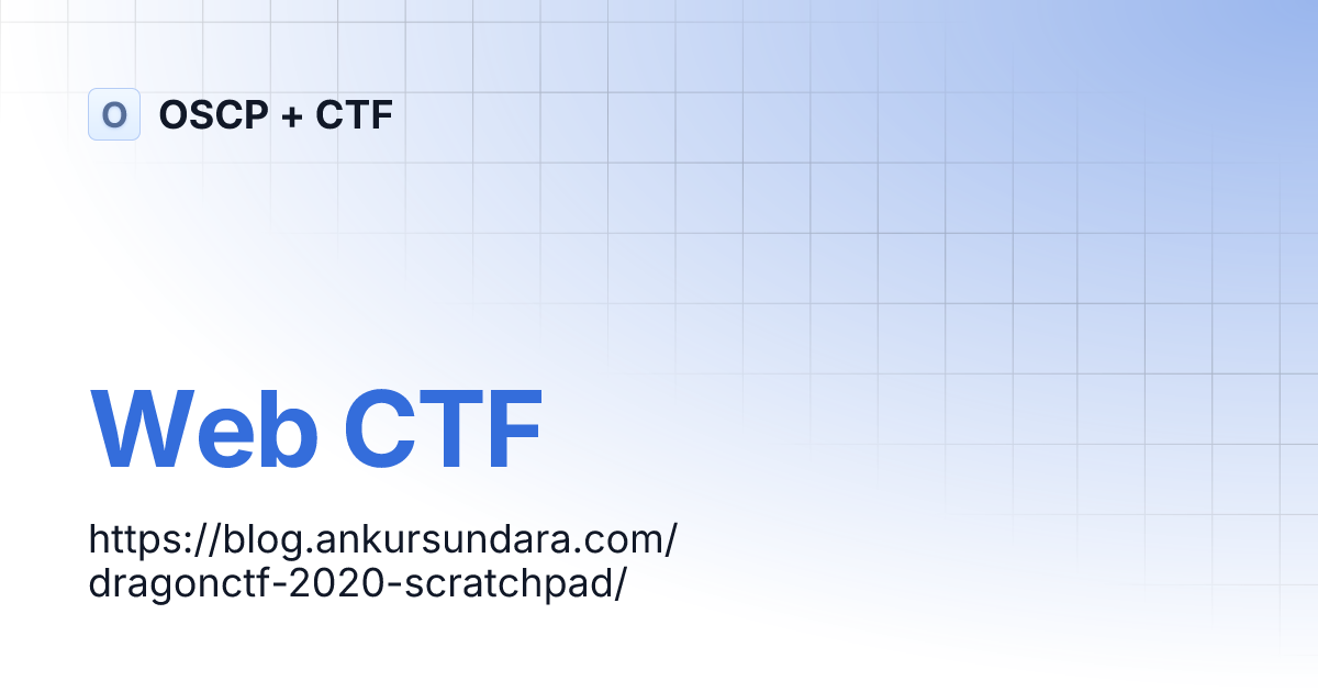 Web CTF | OSCP + CTF